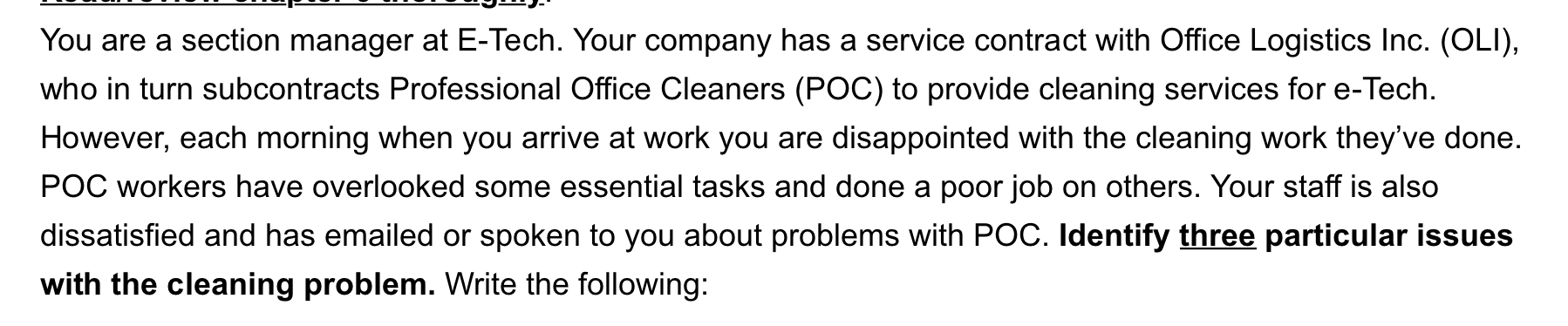 Solved You are a section manager at E-Tech. Your company has | Chegg.com