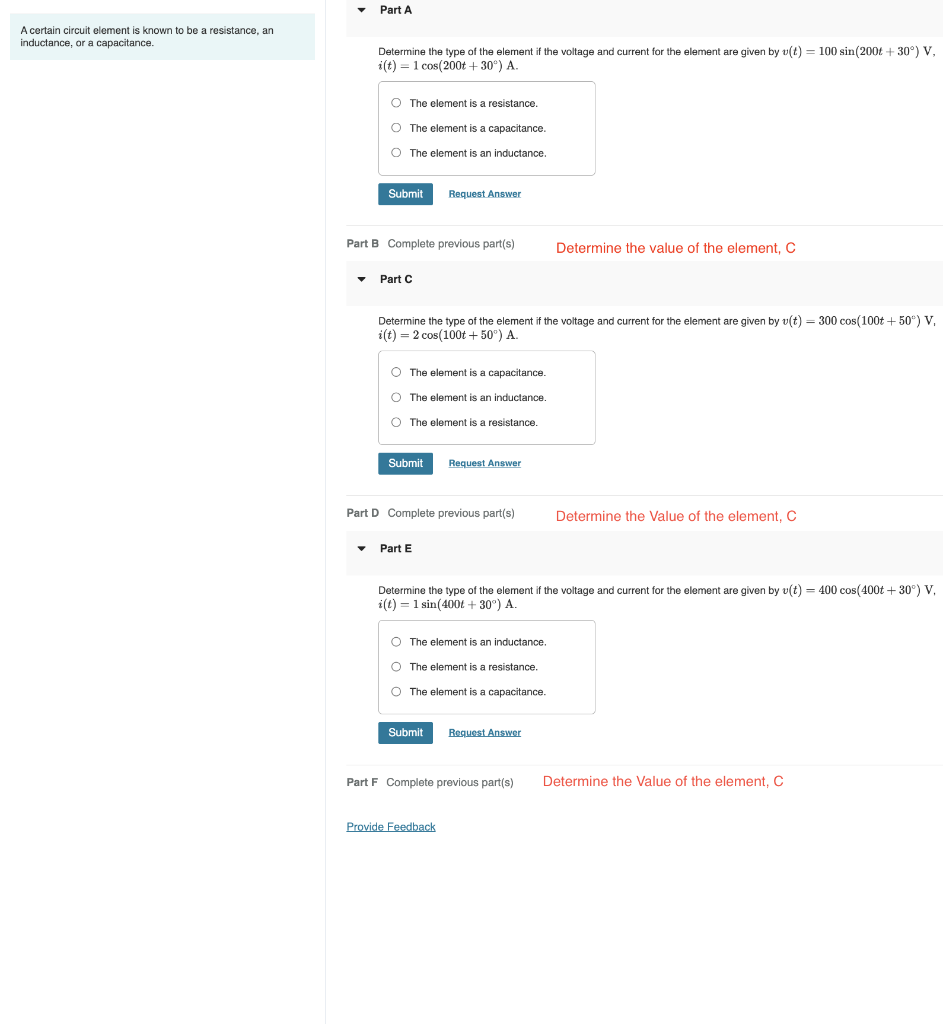Solved A certain circuit element is known to be a | Chegg.com