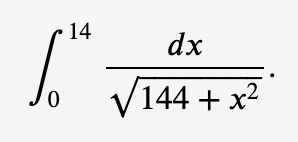 Solved ∫014144+x2dx | Chegg.com