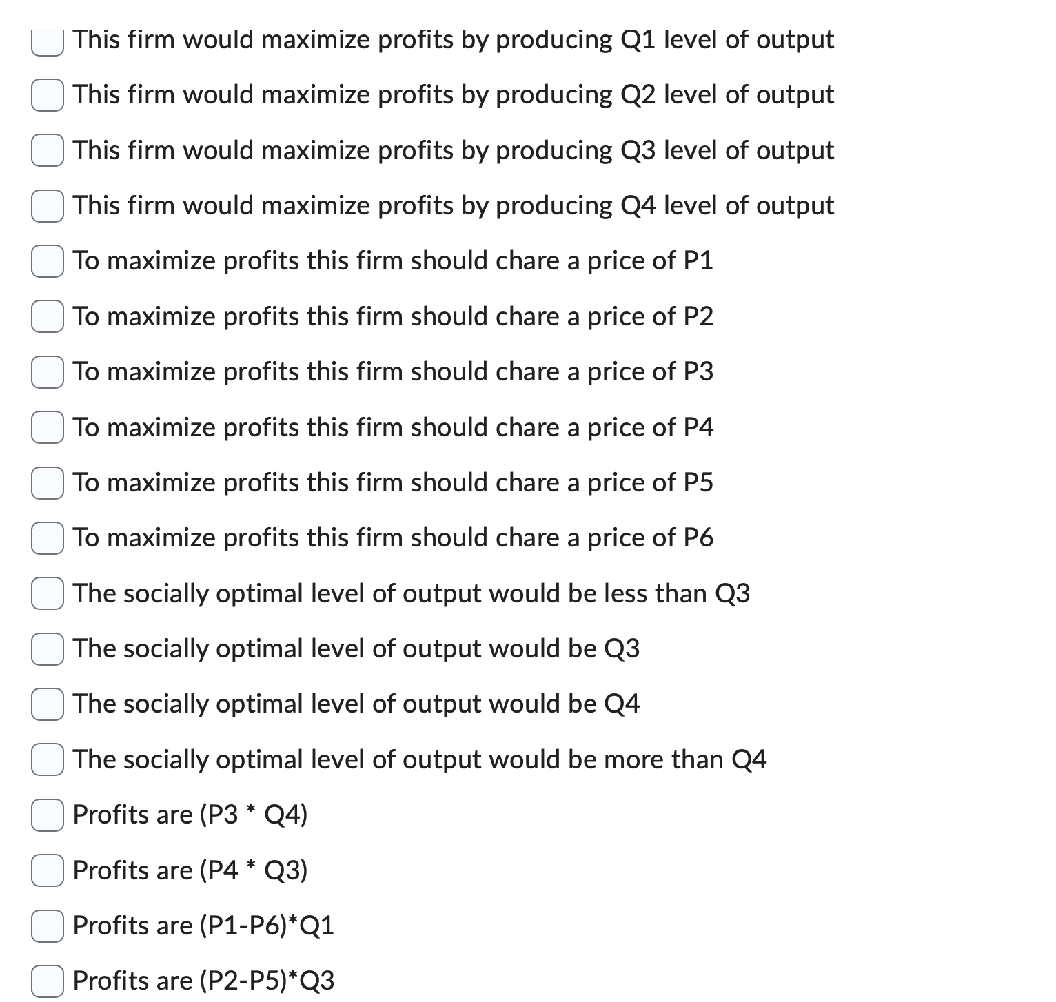 Solved This firm would maximize profits by producing Q1 | Chegg.com