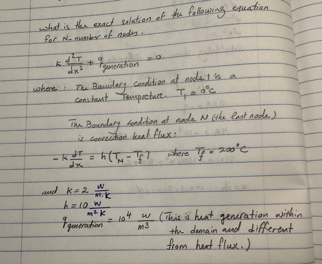 Solved what is the exact solution of the following equation | Chegg.com