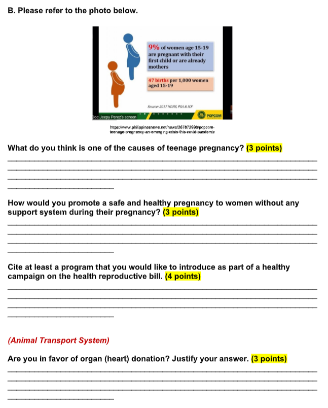 Solved (Embryonic Development) A. Please refer to the photo | Chegg.com
