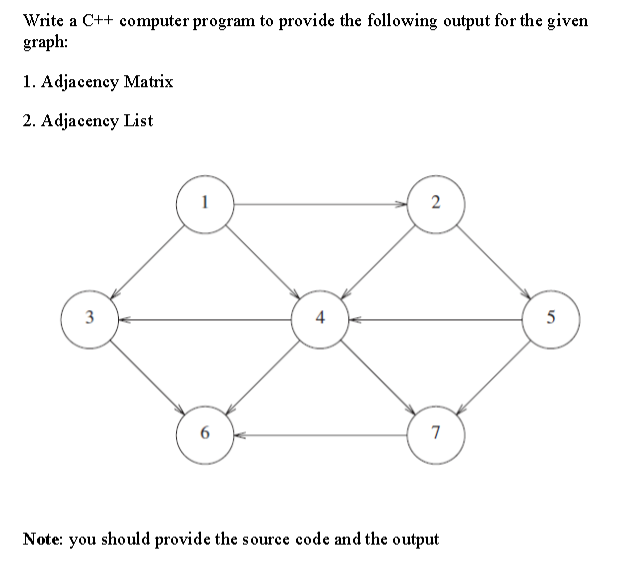 Solved Write a C++ computer program to provide the following | Chegg.com