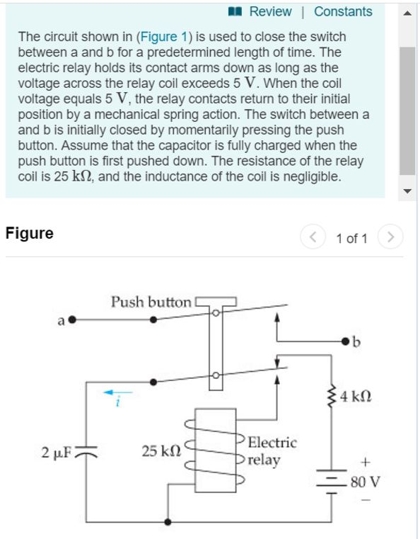 Solved Review Constants The circuit shown in (Figure 1) is | Chegg.com