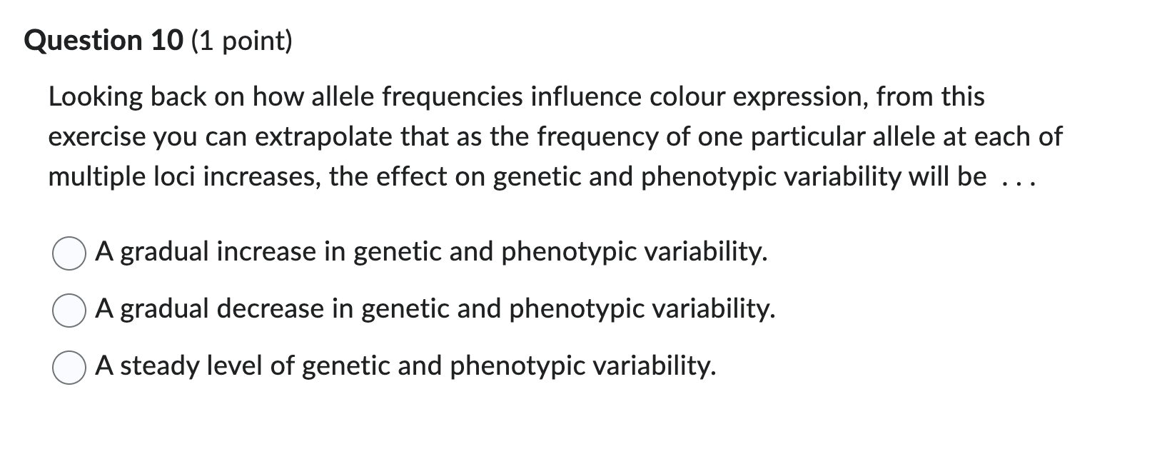 Solved Looking back on how allele frequencies influence | Chegg.com