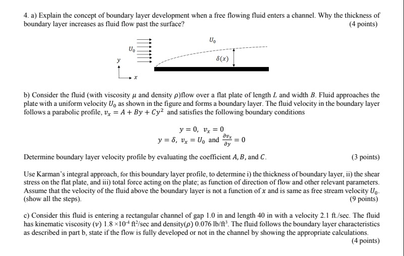 Solved 4. a) Explain the concept of boundary layer | Chegg.com