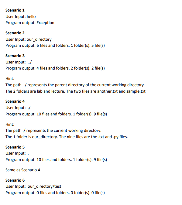 Solved 1) Ask the user for a path value. (0.5 marks) a) | Chegg.com