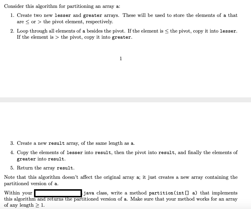 Solved For example, suppose you have an array containing the | Chegg.com