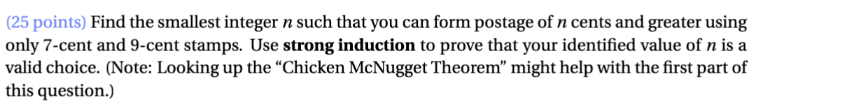 Solved (25 ﻿points) ﻿Find the smallest integer n ﻿such that | Chegg.com