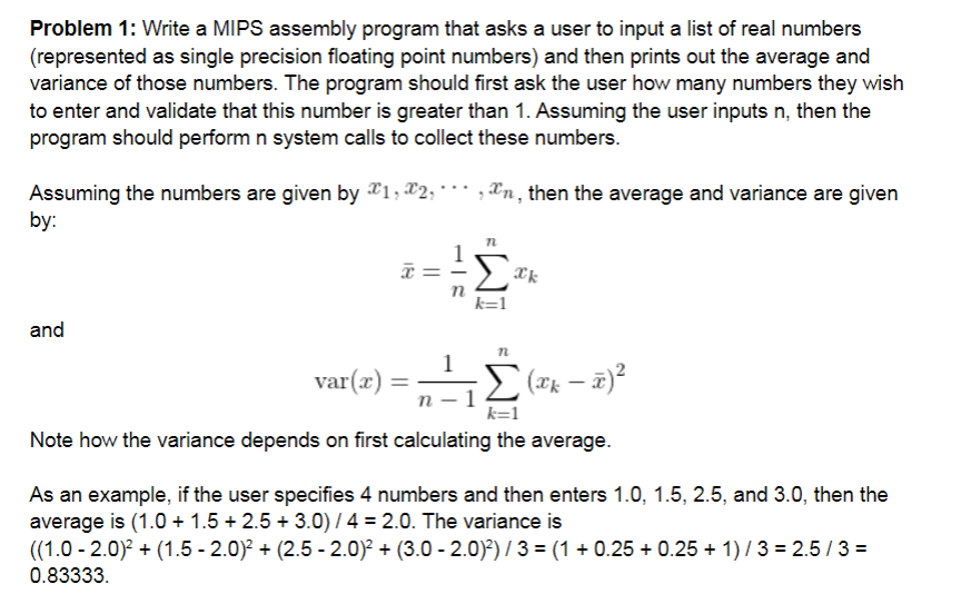 Solved Problem 1: Write a MIPS assembly program that asks a | Chegg.com