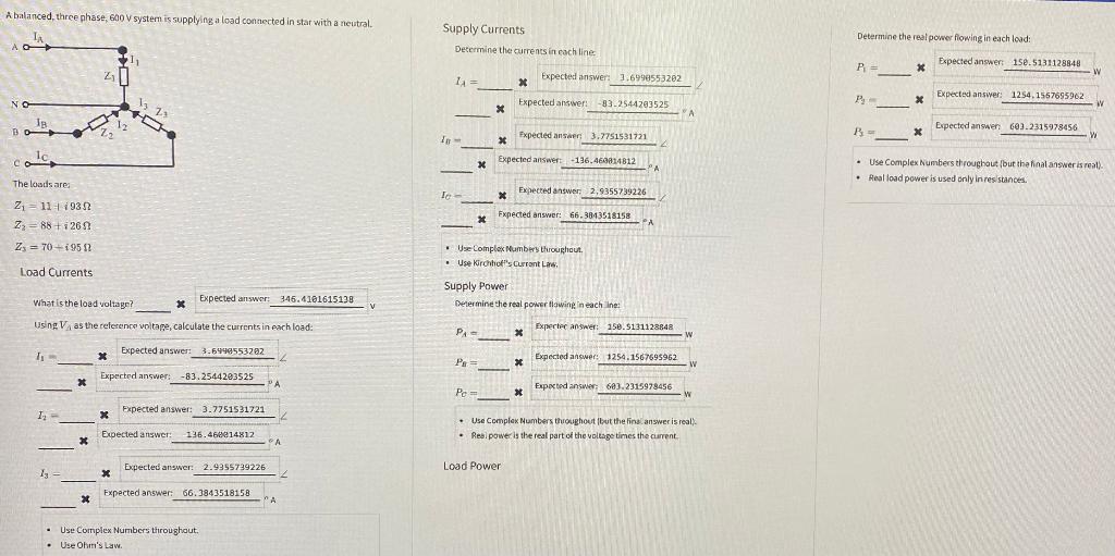 Solved A balanced three phase, 600 V system is supplying a | Chegg.com