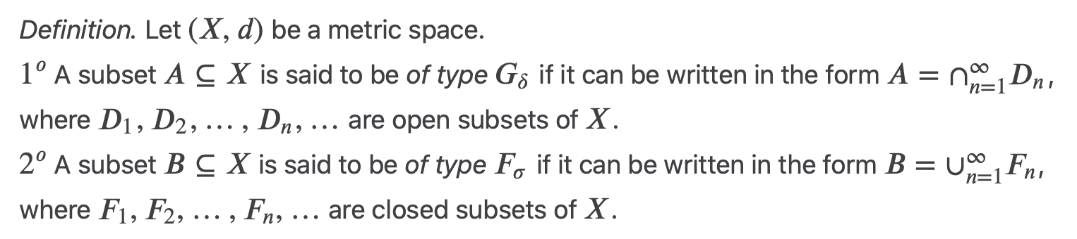 Solved Definition Let X D Be A Metric Space 1o A Subset