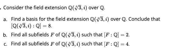 Solved Find the splitting field for each of the following | Chegg.com
