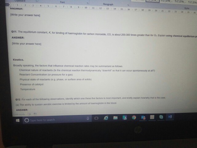 Solved Font Paragraph ANSWE: [Write your answer here 011. | Chegg.com