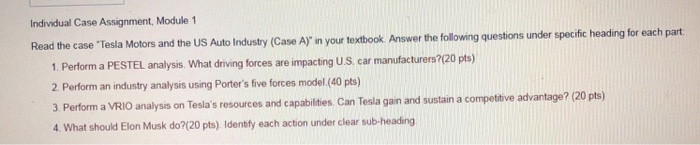 Solved Individual Case Assignment, Module 1 Read the case | Chegg.com