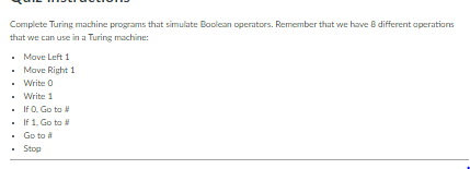 Solved Complete Turing machine programs that simulate | Chegg.com