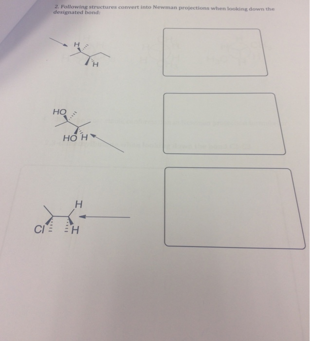 Solved 2. Following structures convert into Newman | Chegg.com