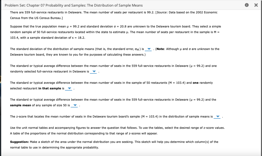 Solved Х Problem Set: Chapter 07 Probability and Samples: | Chegg.com