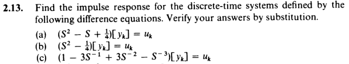 Solved 3. Find the impulse response for the discrete-time | Chegg.com