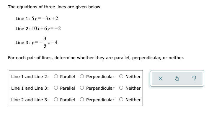 Solved The equations of three lines are given below. Line 1: | Chegg.com