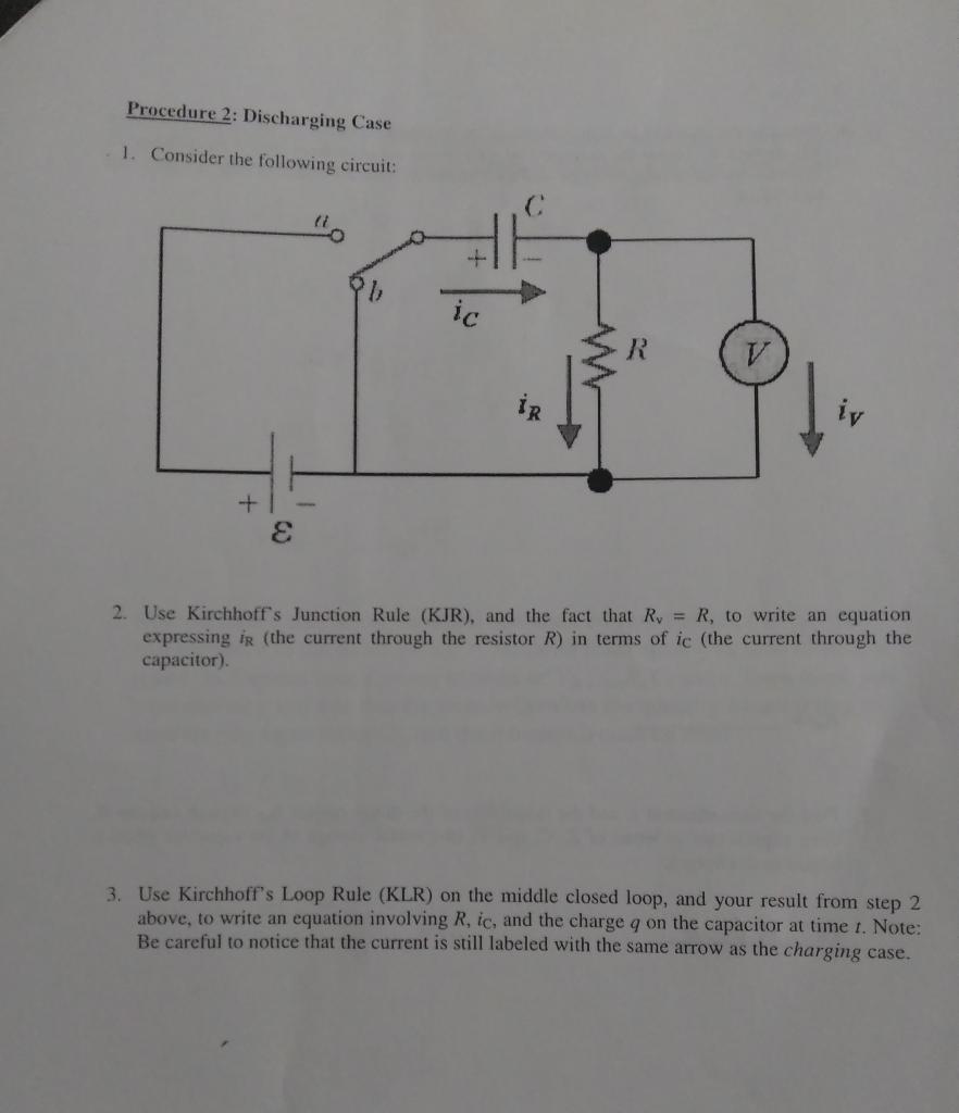 Solved Procedure 2: Discharging Case 1. Consider the | Chegg.com