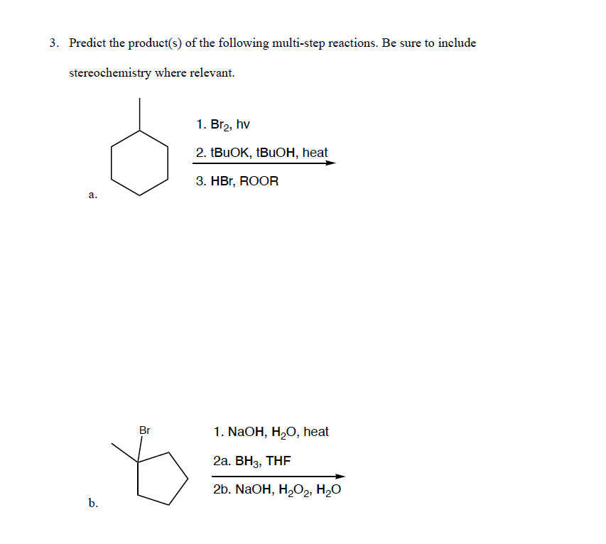 Solved Predict the product(s) ﻿of the following multi-step | Chegg.com