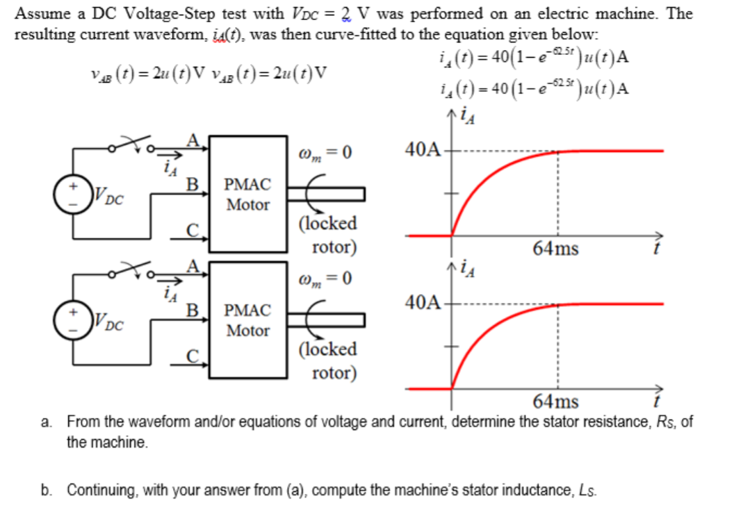 Solved Assume a DC Voltage-Step test with Vpc = 2 V was | Chegg.com