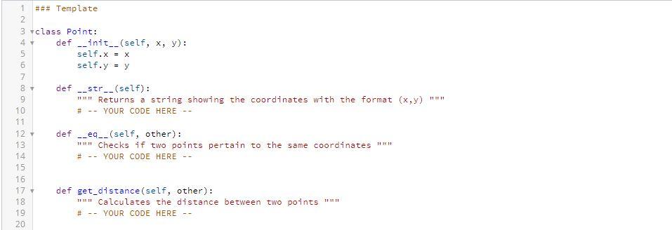 Solved PYTHON PROGRAMMING The first two Point objects | Chegg.com