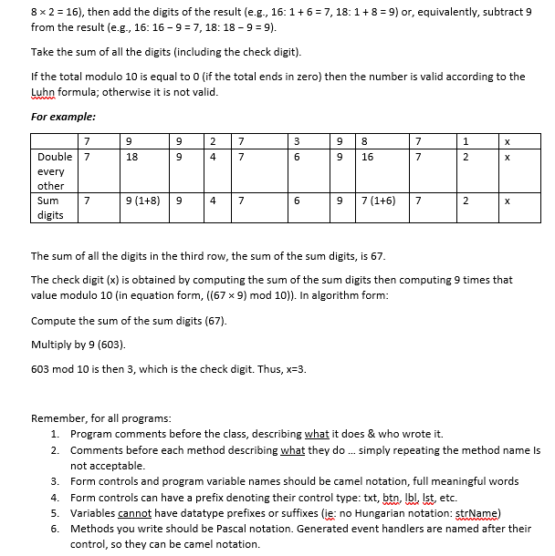 Solved You Are Required To Validate A Credit Card Number 