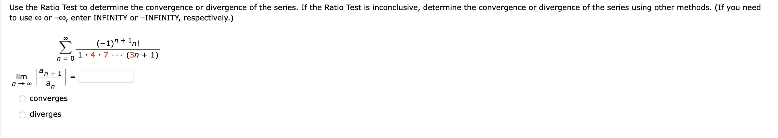Solved to use ∞ or −∞, enter INFINITY or-INFINITY, | Chegg.com