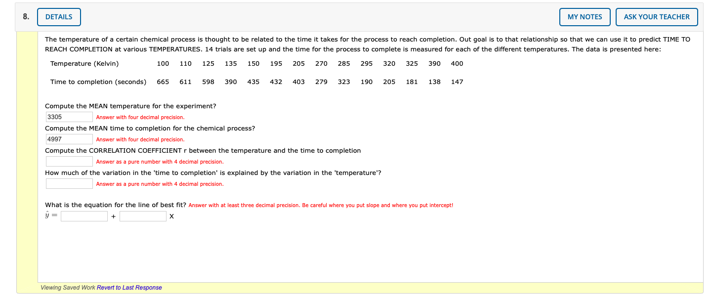 Solved 8. DETAILS MY NOTES ASK YOUR TEACHER The temperature | Chegg.com