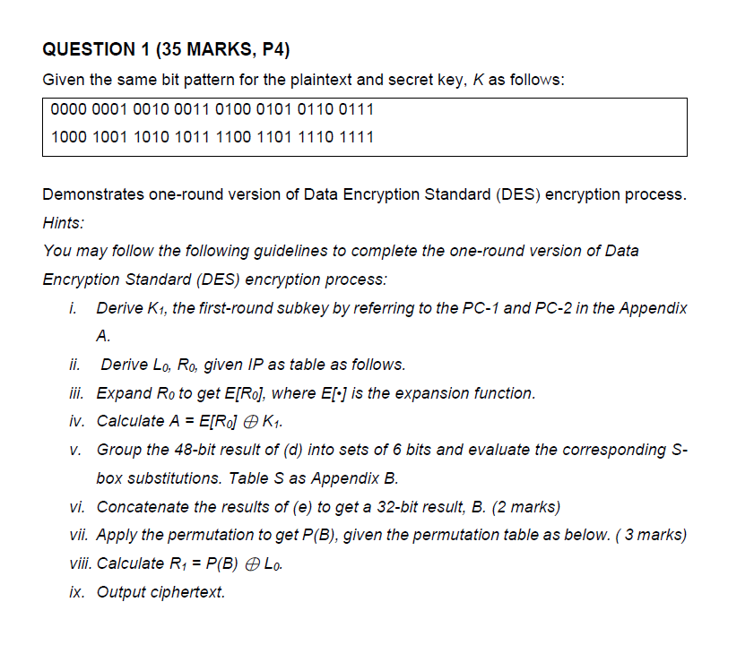 Solved QUESTION 1 (35 MARKS, P4) Given the same bit pattern | Chegg.com