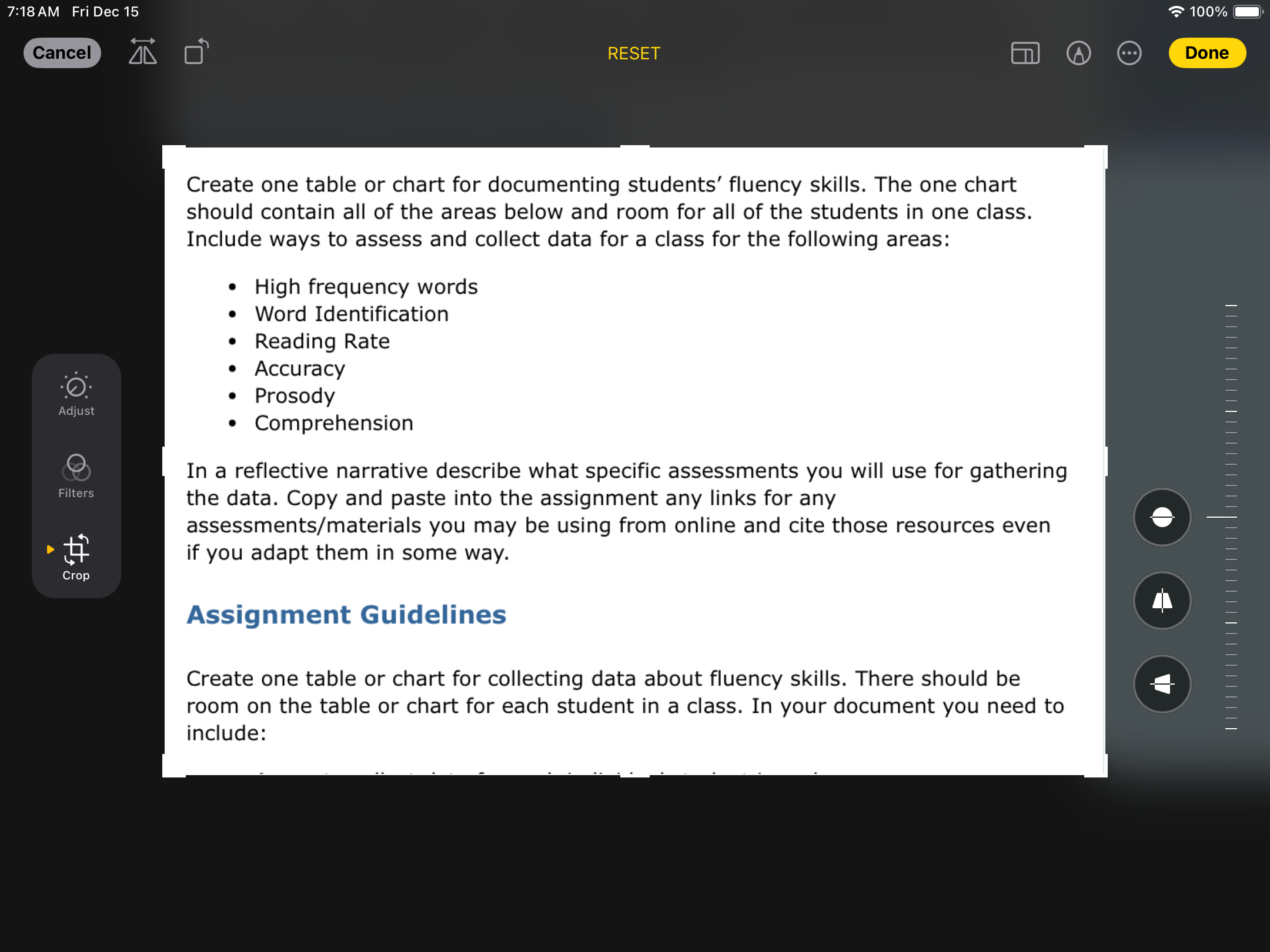 Solved Create one table or chart for documenting students' | Chegg.com