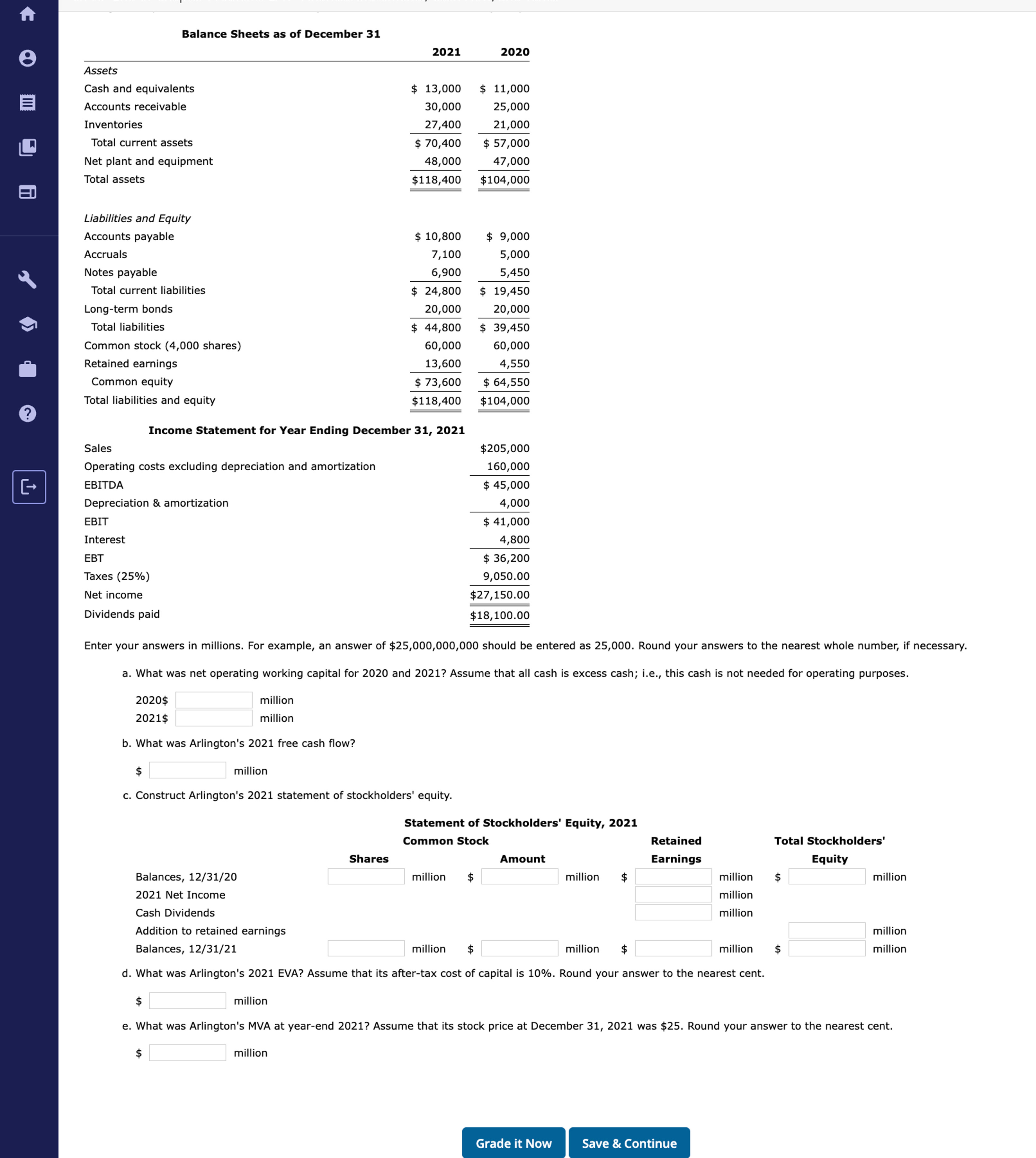 Solved eBookArlington Corporation's financial statements | Chegg.com | Chegg.com