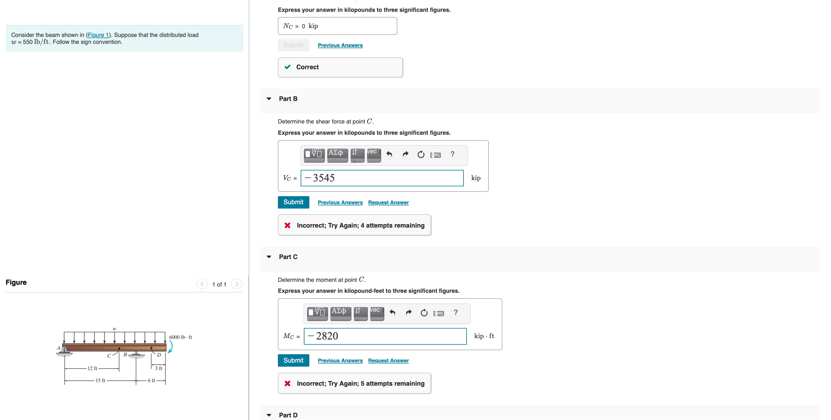 Solved Express your answer in kilopounds to three | Chegg.com