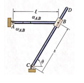 Solved Slider B is attached to bar AB and is free to slide | Chegg.com