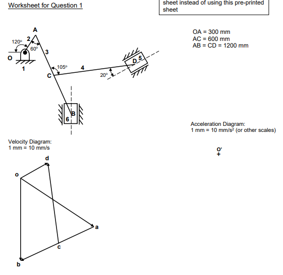 Solved SECTION A: 1 (a) Figure Q1 shows a plane mechanism. | Chegg.com