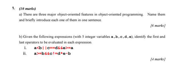 Solved 1. (10 marks) a) There are three major | Chegg.com