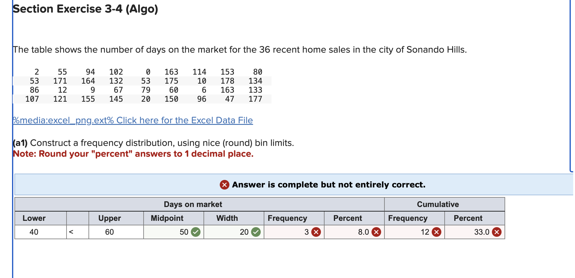 Solved Section Exercise 3-4 (Algo)The table shows the number | Chegg.com