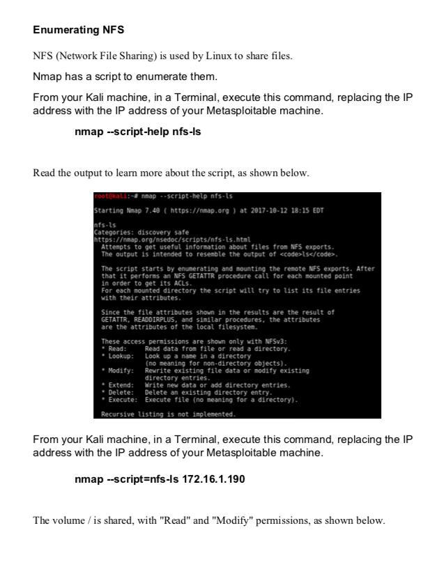 Task 2 Exploiting Nfs And Ssh 35m Scanning The 