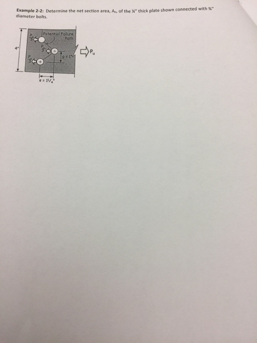 Solved Determine the net section area, A_n, of the 1/4" | Chegg.com