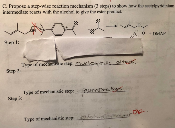 Solved C. Propose a step-wise reaction mechanism (3 steps) | Chegg.com