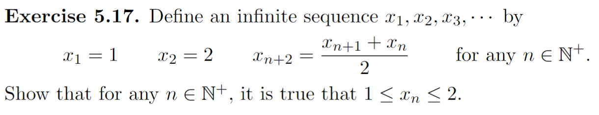 Solved Exercise 5.17. Define an infinite sequence x1, X2, | Chegg.com