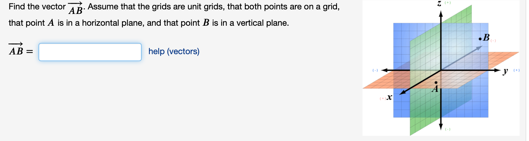 Solved 7 (+) Find the vector AB Assume that the grids are | Chegg.com
