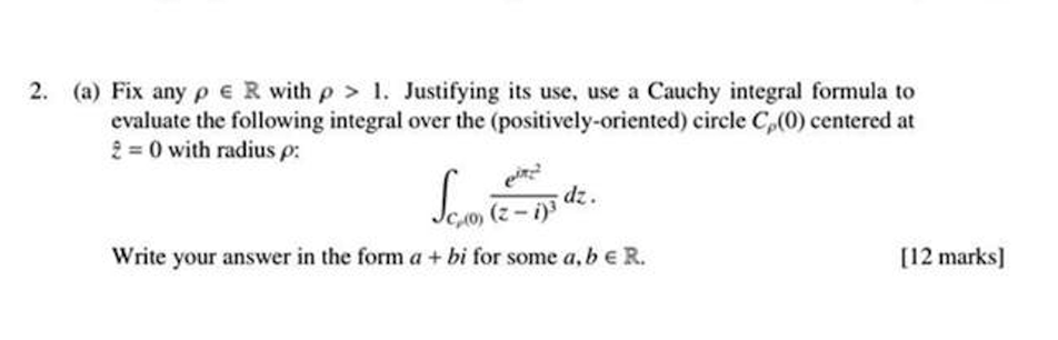 Solved 2. (a) Fix any P E R with p > 1. Justifying its use, | Chegg.com