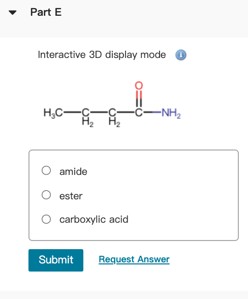 Solved Part A Interactive 3D display mode 요 U H2C-0-0-CH3 | Chegg.com