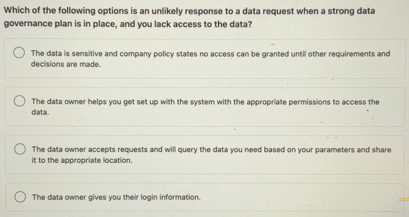 Solved Which of the following options is an unlikely | Chegg.com