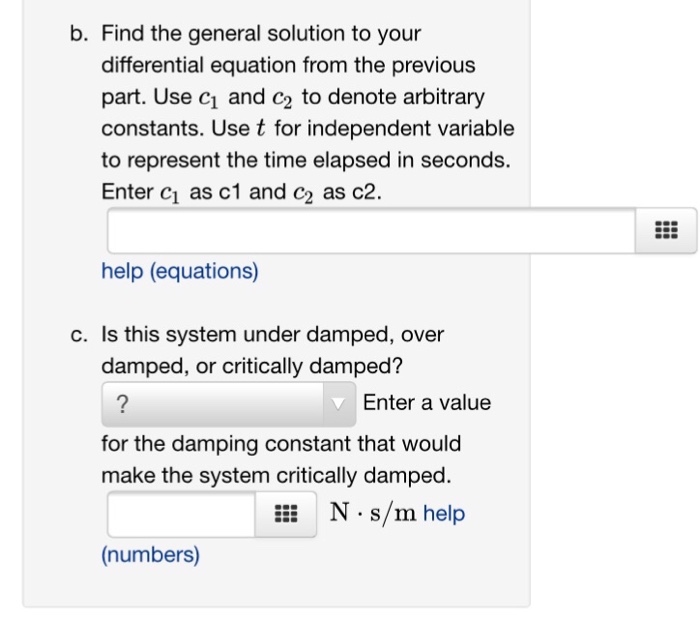 Solved 1 Point Suppose A Spring With Spring Constant 12