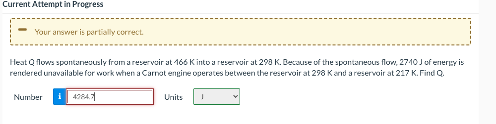 Solved Heat Q flows spontaneously from a reservoir at 466 K | Chegg.com