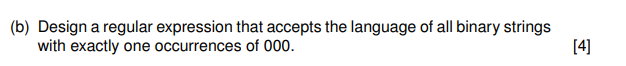 Solved (b) Design a regular expression that accepts the | Chegg.com